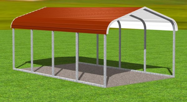 Horizontal Boxed Eave Roof Carport - Florida Carport Store